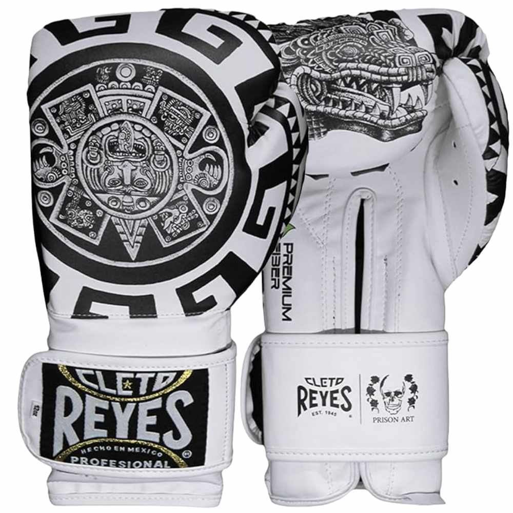 Cleto Reyes Aztec Calendar Boxing Gloves Black/White – MMA Fight Store