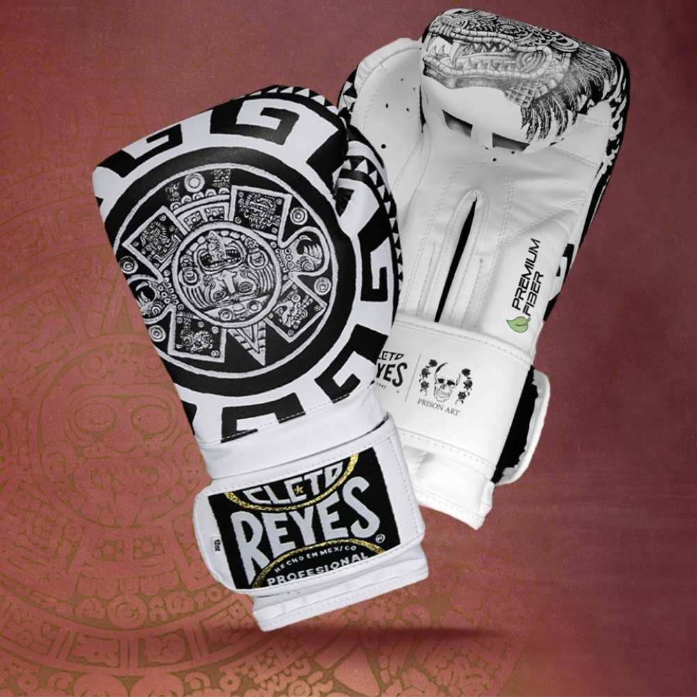 Cleto Reyes Aztec Calendar Boxing Gloves Black/White – MMA Fight Store