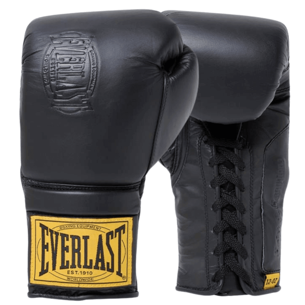 Everlast 1910 Pro Boxing Gloves Laced Black – MMA Fight Store