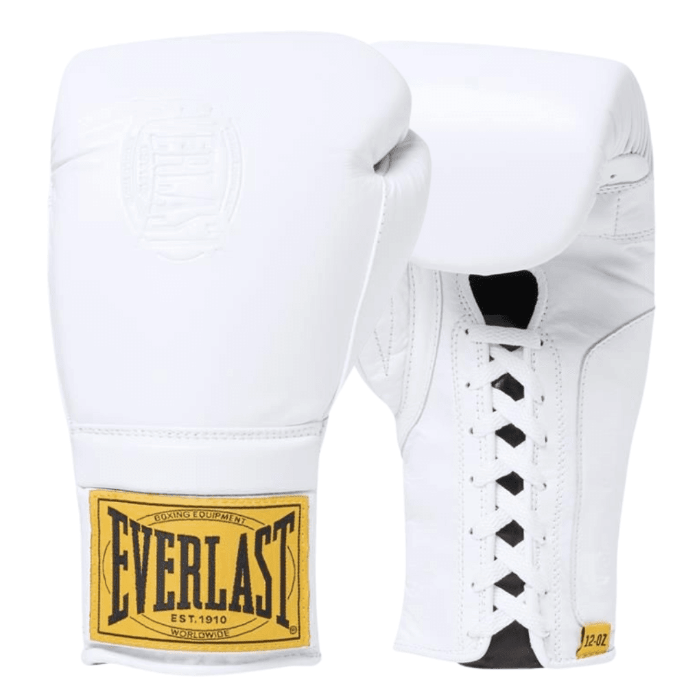 Everlast 1910 Pro Boxing Gloves Laced White – MMA Fight Store