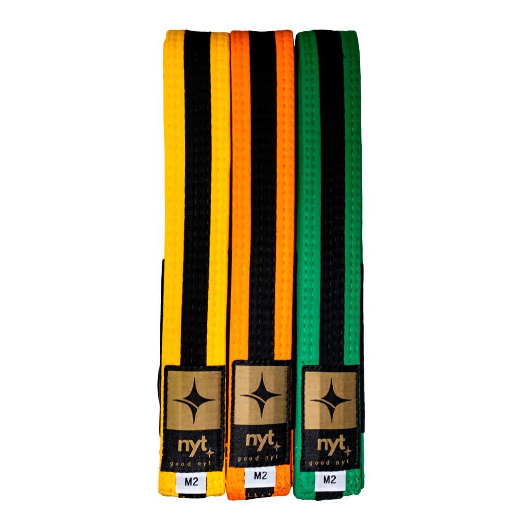NYT Youth BJJ Gi Belt With Black Stripe Green – MMA Fight Store
