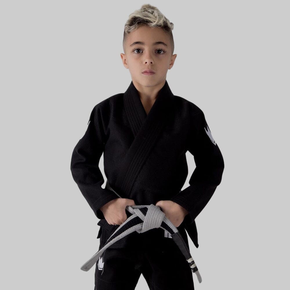 Kingz Kids Belts With Black Stripe Grey – MMA Fight Store