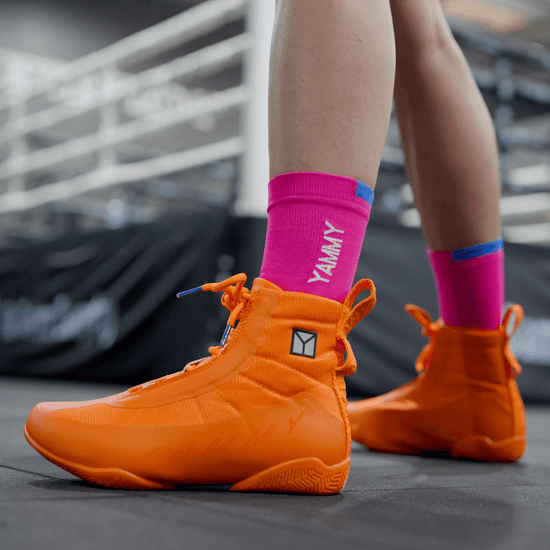 YAMMY Flux Orange Mid Boxing Shoes – MMA Fight Store